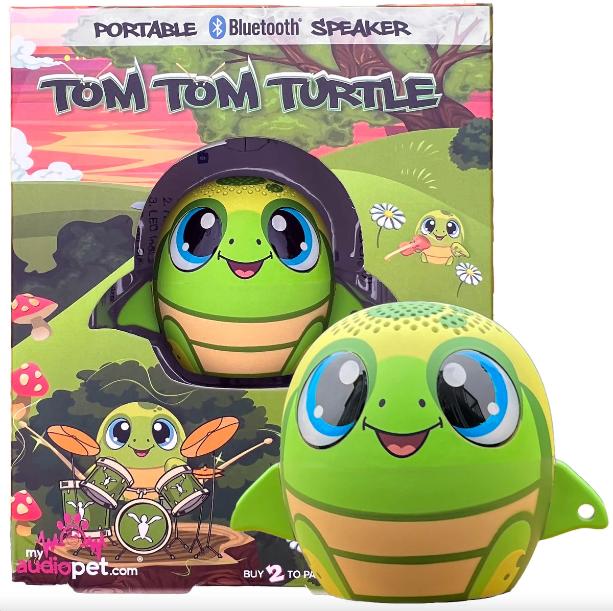 My Audio Pet Turtle - Tom Tom Turtle Ultra Mini Portable Bluetooth Spe ...